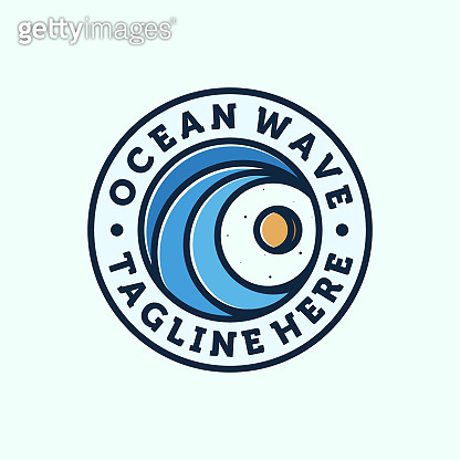 Ocean Wave Logo Design. Exclusive Logo, Symbol or Icon of Ocean ...