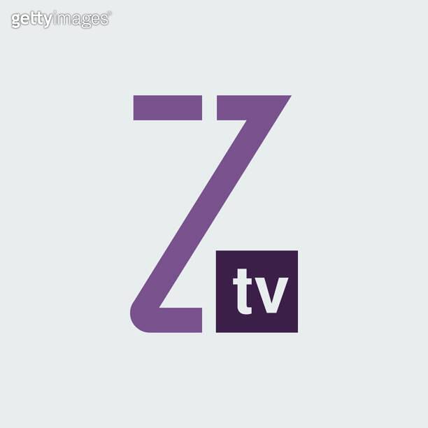 Z tv letter concept logo for TV. Z tv letter mark iconic logo vector ...