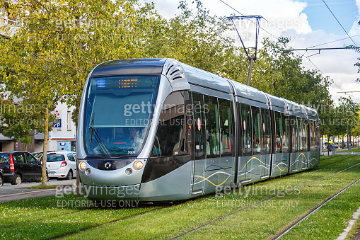 Modern light rail tram model Alstom Citadis public transport transit ...