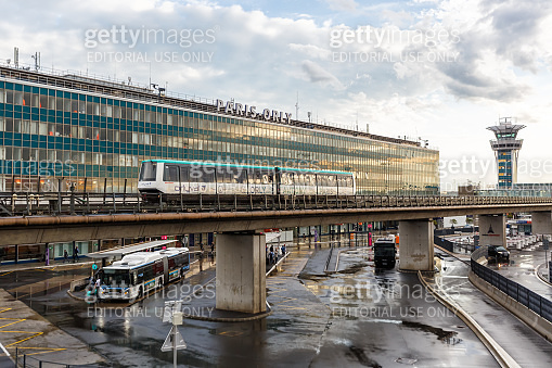 Paris Orly ORY Airport Terminal 4 Sud and OrlyVAL train in France 이미지 ...