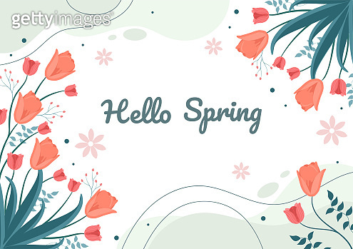 Spring Time Background with Flowers Season and Plant for Promotions ...
