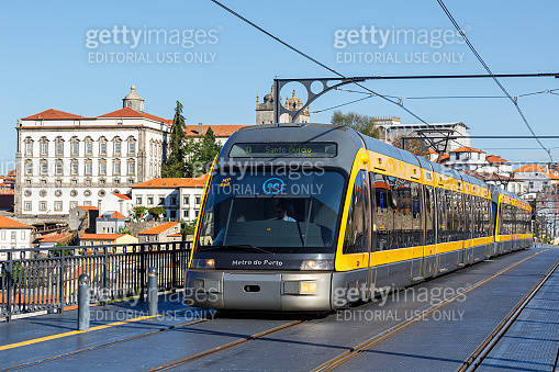 Modern light rail Metro do Porto tram public transport transit ...