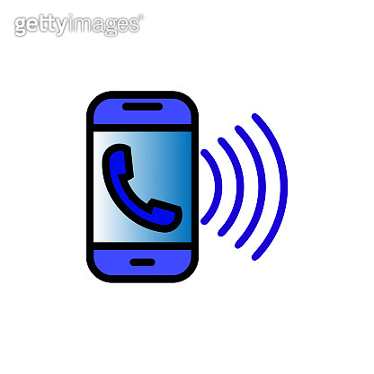 mobile phone call icon. Digital data. Call symbol. Vector illustration ...