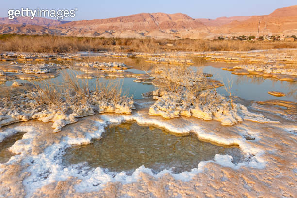Dead Sea Israel salt islands sunrise landscape nature 이미지 (1370026688 ...