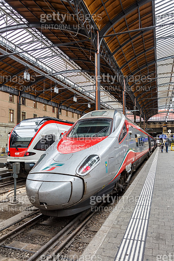 Alstom Trenitalia ETR 610 high-speed train at Basel SBB Railway Station ...