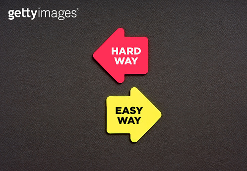 The dilemma between choosing the hard way or easy way alternative ...