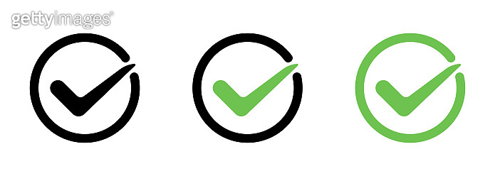 Check marks set icon. Tick, checkbox, flag, right, correct answer ...