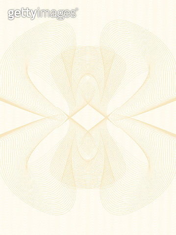Beige floral watermark, zigzag pattern. Ornamental guilloche. Line art ...