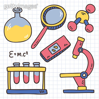 Testing equipments set for science experiments or measuring 이미지 ...