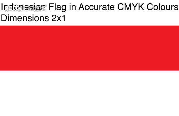 Indonesian Flag in Accurate CMYK Colors (Dimensions 2x1) 이미지 ...