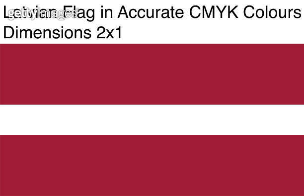 Latvian Flag in Accurate CMYK Colors (Dimensions 2x1) 이미지 (1385919172 ...