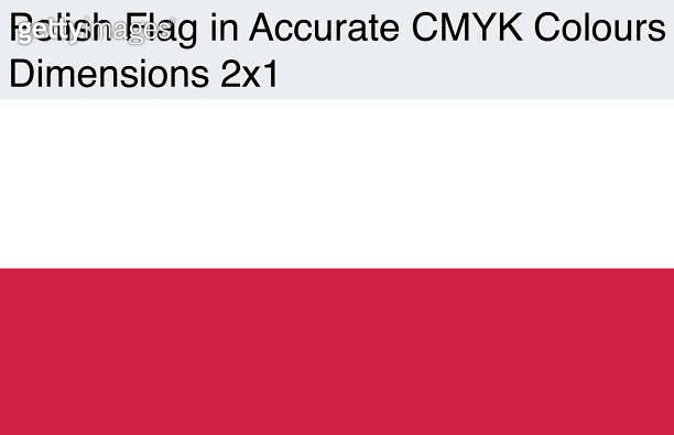 Polish Flag in Accurate CMYK Colors (Dimensions 2x1) 이미지 (1373204403 ...