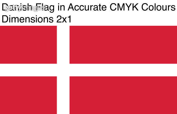 Danish Flag in Accurate CMYK Colors (Dimensions 2x1) 이미지 (1366554089 ...