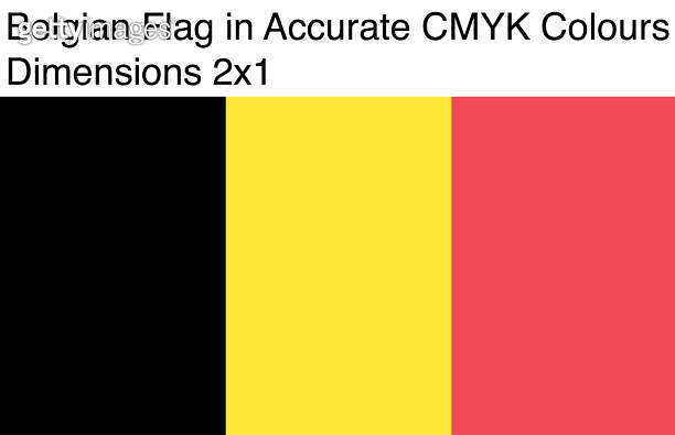 Belgian Flag in Accurate CMYK Colors (Dimensions 2x1) 이미지 (1366554084 ...