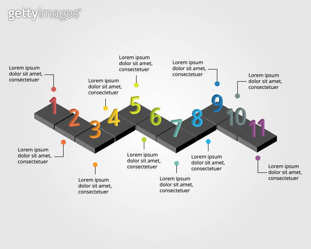 square graph chart template for infographic for presentation for 11 ...
