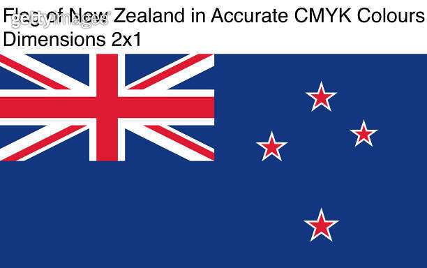 New Zealand Flag in Accurate CMYK Colors (Dimensions 2x1) 이미지 ...