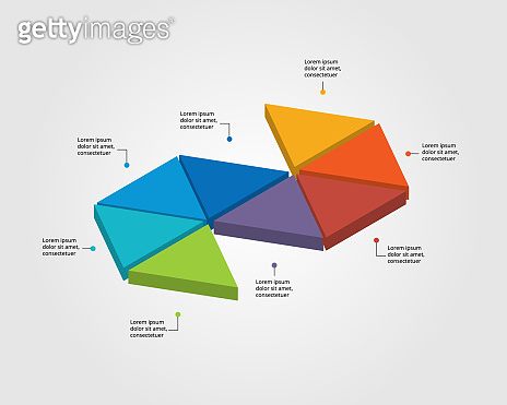 triangle chart template for infographic for presentation for 8 element ...