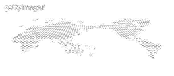 Perspective dot world map. Vector illustration. 이미지 (1370155516) - 게티이미지뱅크