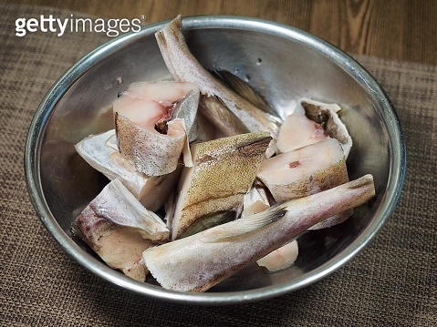 frozen pollack, Seafood, food ingredients, fish (1389064237) - 게티이미지뱅크