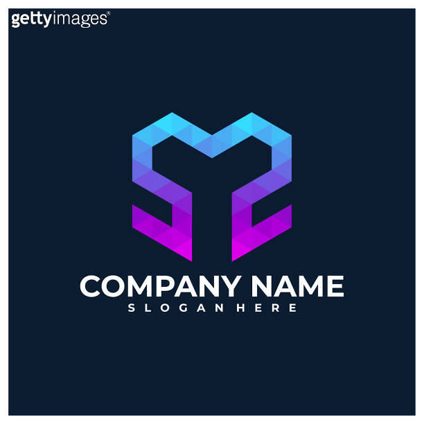 M2 Logo Design Template. Initial MZ logo concept vector. Creative Icon ...