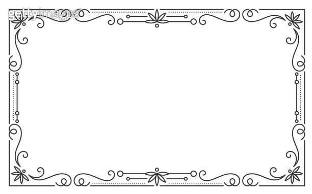 Vintage frame border divider separator black line 이미지 (1391685648) - 게티 ...