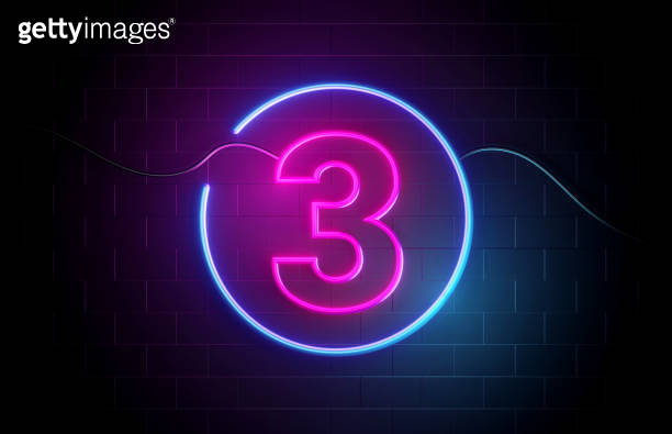 Number 3 Neon Light Sign 이미지 (1362680016) - 게티이미지뱅크