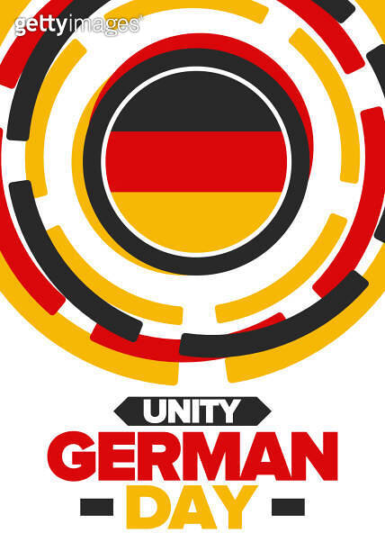German Unity Day. Happy national holiday of unity, freedom and ...