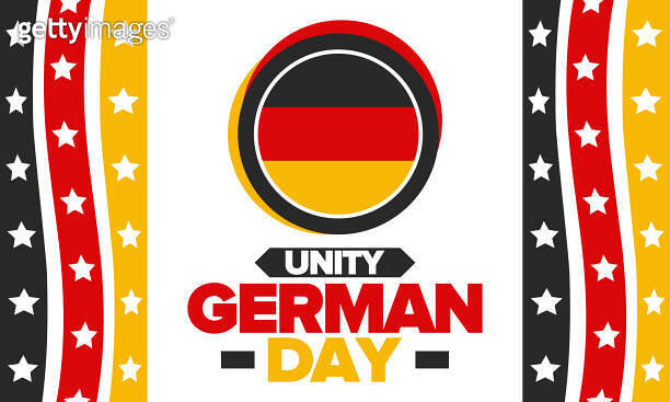 German Unity Day. Happy national holiday of unity, freedom and ...