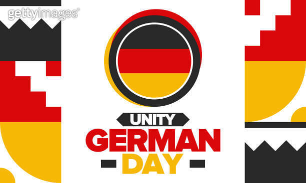 German Unity Day. Happy national holiday of unity, freedom and ...