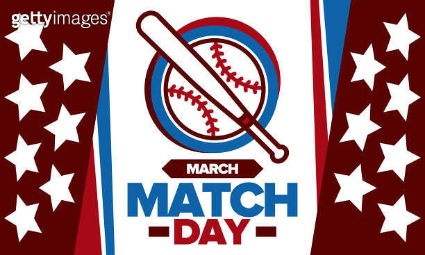 Baseball Match Day. Regular season games in March. Baseball league ...