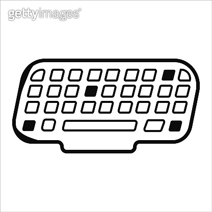 Keyboard line art.Keyboard outline. Vector illustration. Design for ...