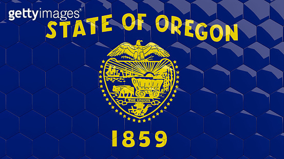 Abstract Oregon State Flag Hexagon Background honeycomb glossy ...