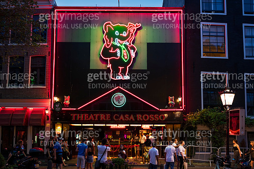 the world famous Theatre Casa Rosso in the red light district of ...