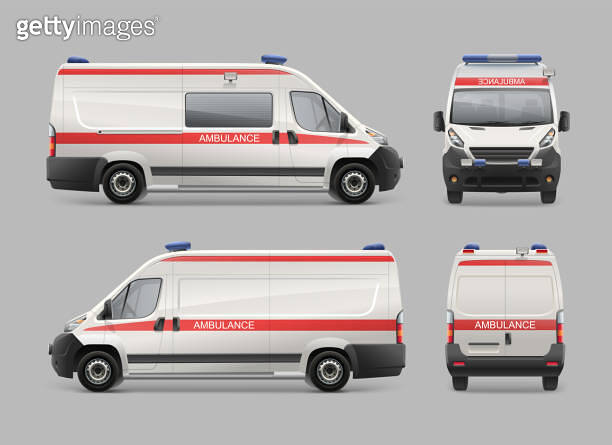 Realistic Ambulance Service Van template 이미지 (1373078062) - 게티이미지뱅크