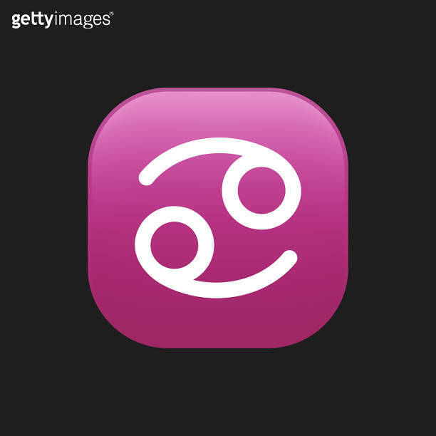 Cancer astrological sign emoji vector illustration (1391285099) - 게티이미지뱅크