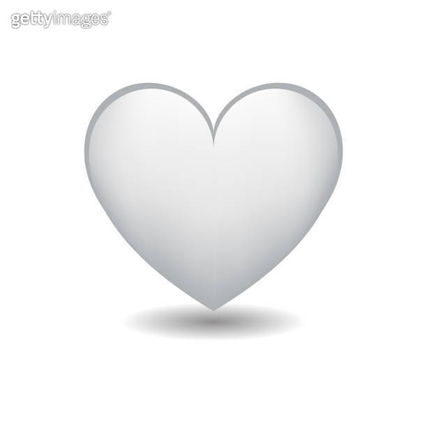 White Heart Love Emoji vector illustration 이미지 (1368655048) - 게티이미지뱅크