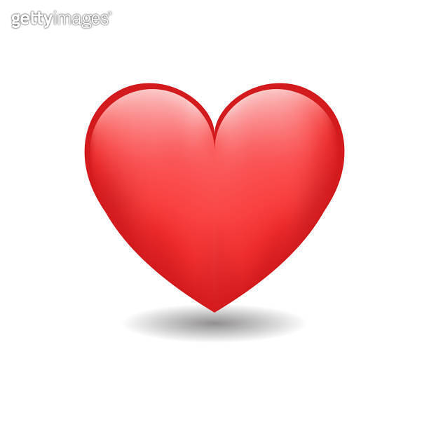 Red Heart Love Emoji vector illustration 이미지 (1368656425) - 게티이미지뱅크