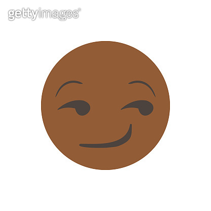 Flirting face, smug face, suggestive face. funny yellow emoticon ...