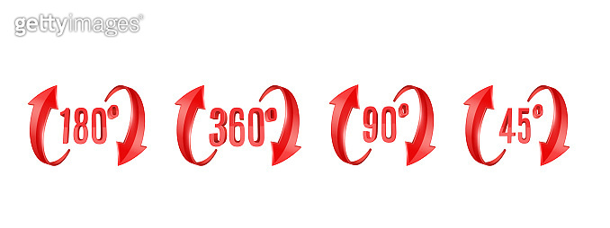 3d Curve Arrows And Rotation Angle Degrees Sing 이미지 1394861024 게티이미지뱅크