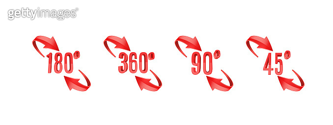 3d Curve Arrows And Rotation Angle Degrees Sing 이미지 1396637835 게티이미지뱅크