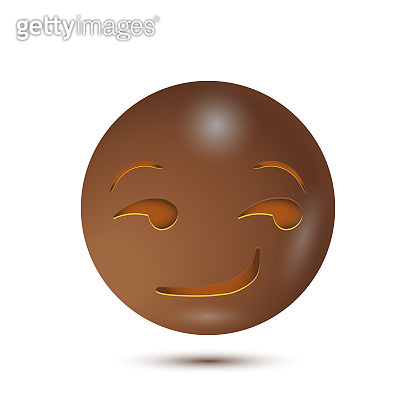 Flirting face, smug face, suggestive face. Vector illustration. emoji ...