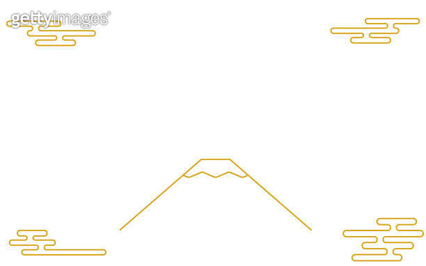 Simple line drawing of Mt. Fuji and e haze 이미지 (1409316443) - 게티이미지뱅크