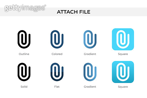 Attach File icon in different style. Attach File vector icons designed ...