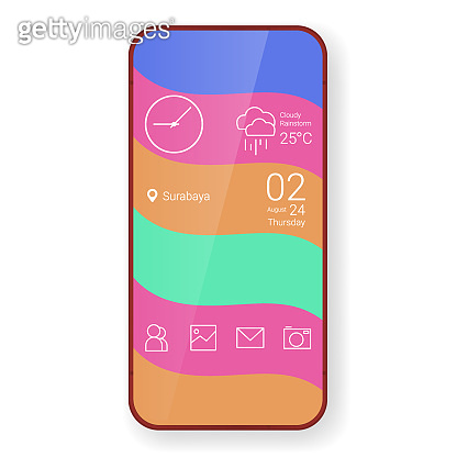 home screen ui design custom modifications wave (1403944090) - 게티이미지뱅크