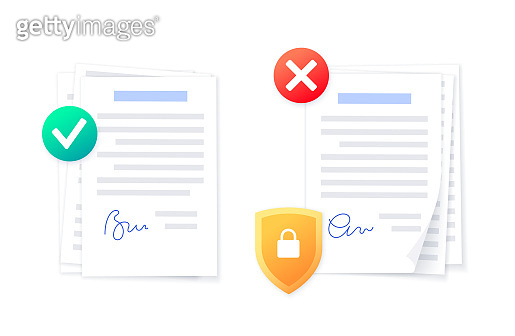 Approve deny document (1443116756) 일러스트, 무료 일러스트 - 게티이미지뱅크