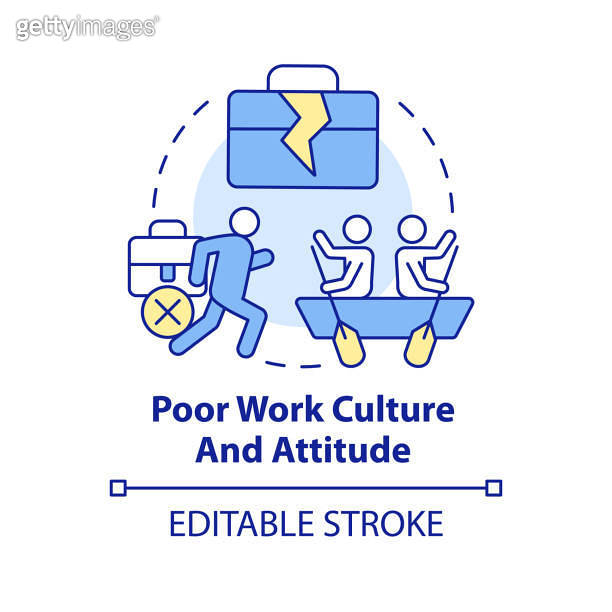 Poor work culture and attitude concept icon (1453145766) 일러스트, 무료 일러스트 ...