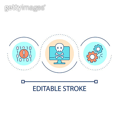 Hacker attack loop concept icon 이미지 (1418999524) - 게티이미지뱅크