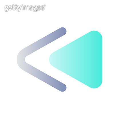 Fast reverse button flat gradient color ui icon 이미지 (1410042439) - 게티이미지뱅크