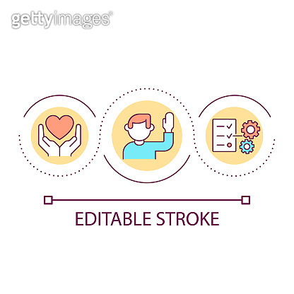 Individual responsibility loop concept icon (1413023607) 일러스트, 무료 일러스트 ...