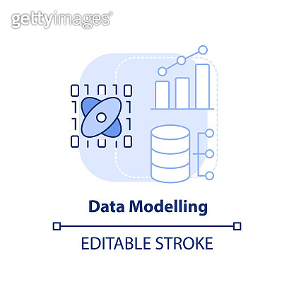 Data modelling light blue concept icon (1398976397) 일러스트, 무료 일러스트, 아이콘 ...